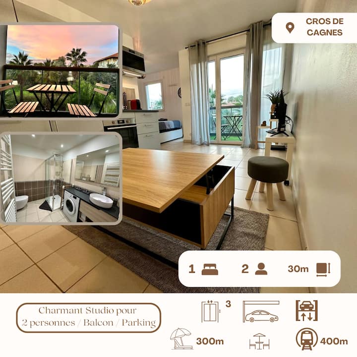Agréable Studio 2 Personnes - Cagnes-sur-Mer