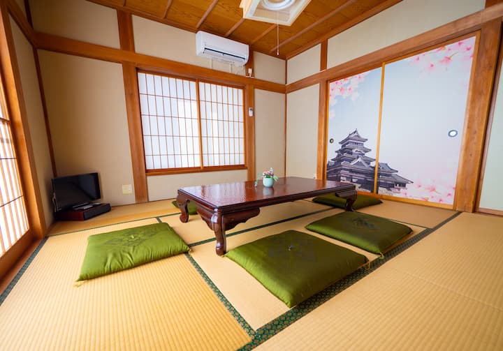 Matsumoto Castle 10min/onsen 2min/max 10/2 Free P - Matsumoto