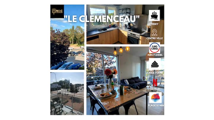 Clemenceau-ferry-eurotunnel-commerce-balcon-plage - Calais
