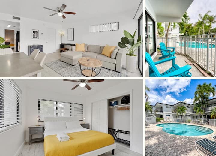King Bed W Pool - Close To Beach, Shops & Dining! - Fort Lauderdale