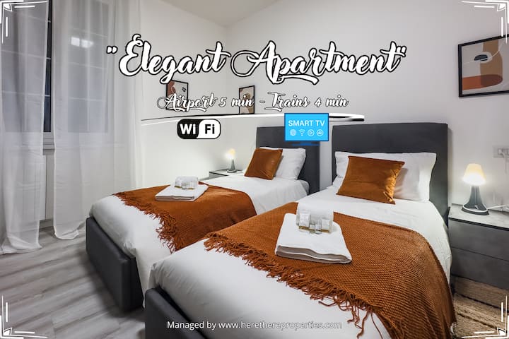[Appartement éLégant]aéroport à 5min •A/c• Smarttv - Genoa