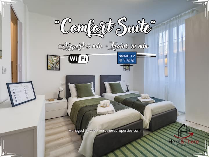 [Suite Confort] Aéroport à 5min • A/c • Smart Tv - Génova