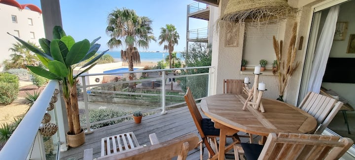 Plage, Piscine, Terrasse, Parking. - Gruissan