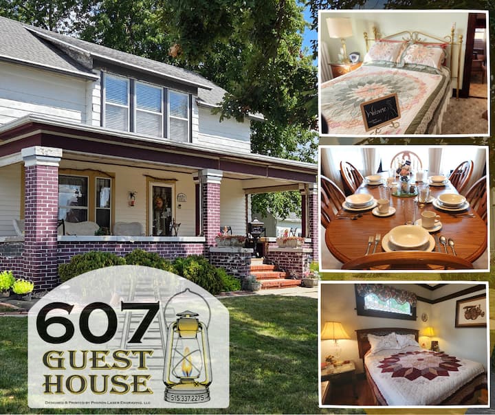 1800s Home+train & Iowa Decor+perks+walk Downtown - Boone, IA