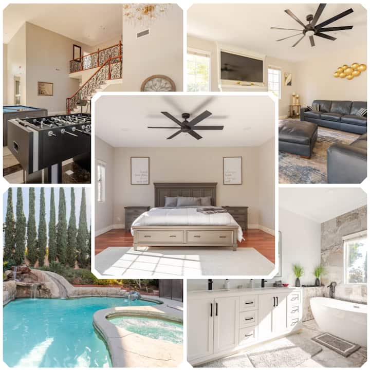 ~Socal Serene Oasis~ 3600sf-heated Pool Spa-games - Pomona, CA