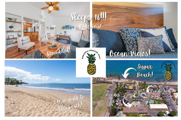 5 Bd/5ba! Sleeps 16! 3 Condos! Ocean Views! - Maui, HI
