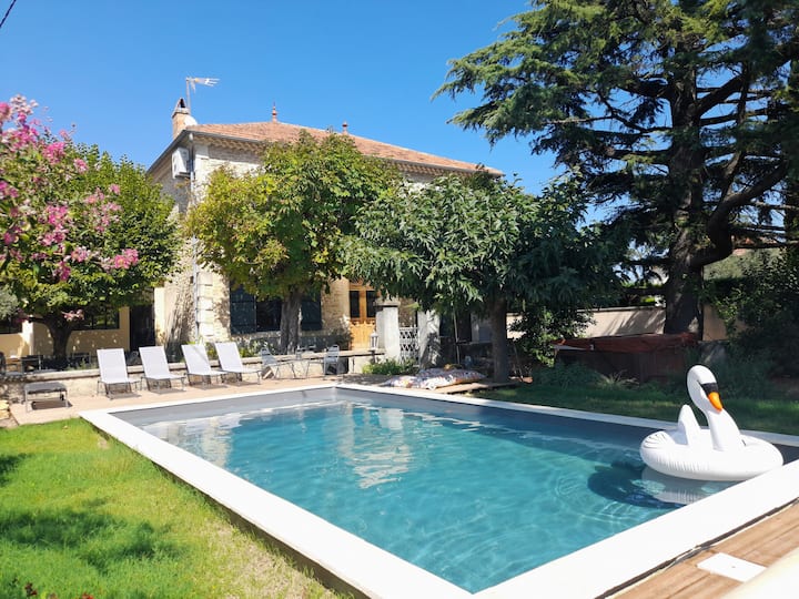 Maison De Charme, Piscine Et Spa Chauffé - Bollène