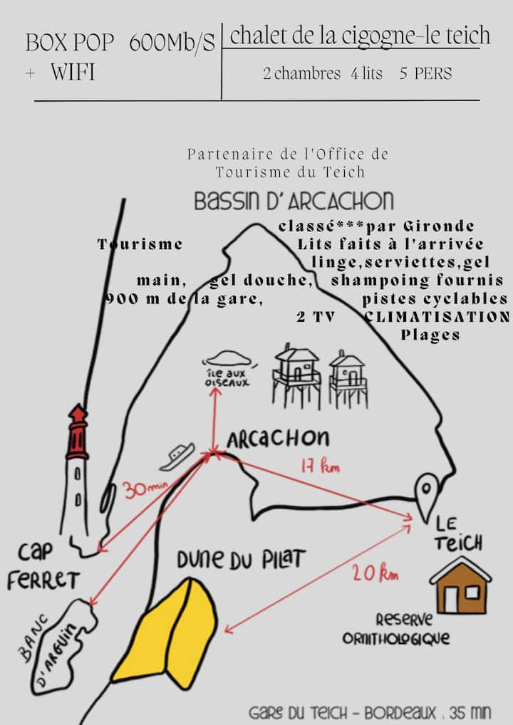 Bassin D'arcachon 4 Lits 3* Velo Pistes Plages Pmr - Le Teich