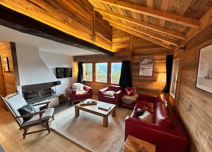 Chalet De Charme Avec Vue Panoramique - Verbier