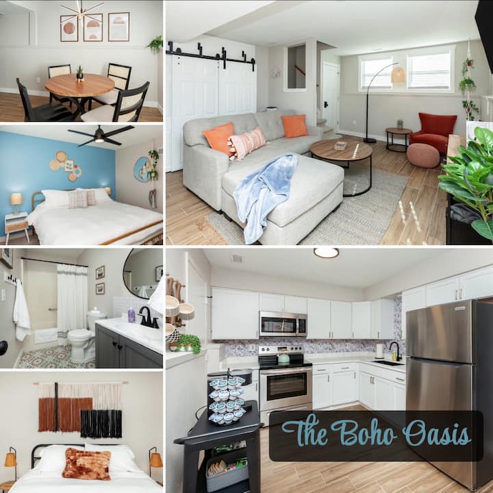 Boho Chic Near Downtown: King Bed & Reading Nook! - Des Moines, IA