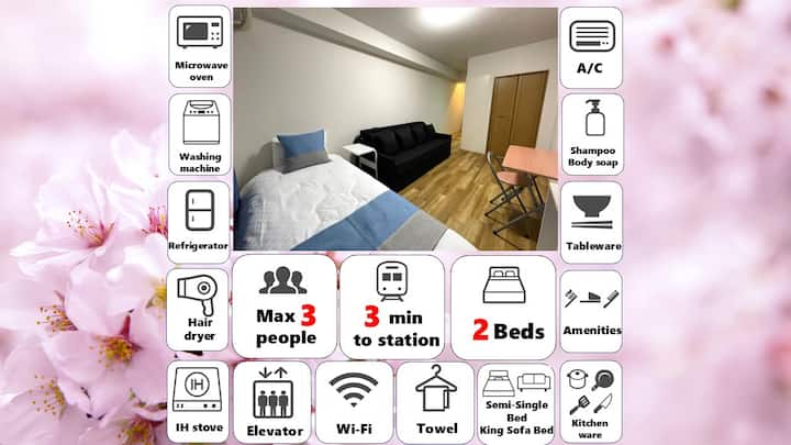 Sh56 Downtown/privare Apt. For Short&long-term - Osaka