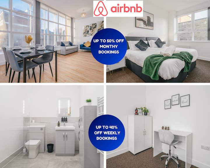 50% Discount - Free Parking - Airport, Town Centre - 盧頓