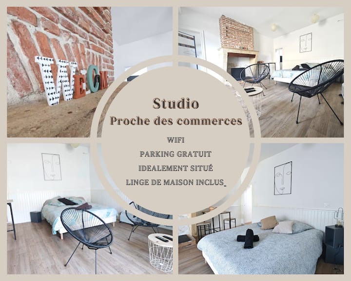 Studio Entier Proche Des Commerces - 1 à 2 Pers - - Langon