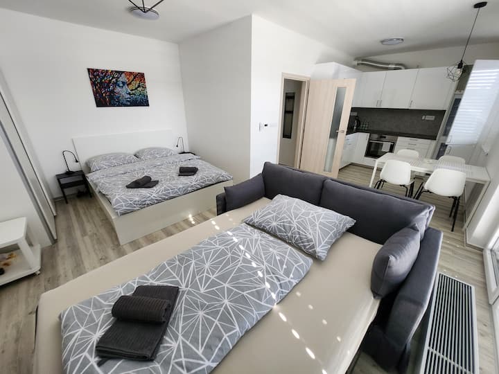 Modern Apartment With Free Garage Parking & Ac - Brno