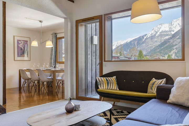 Duplex 80m2 | Vue | Garage | Calme | 200m Trainbus - Chamonix
