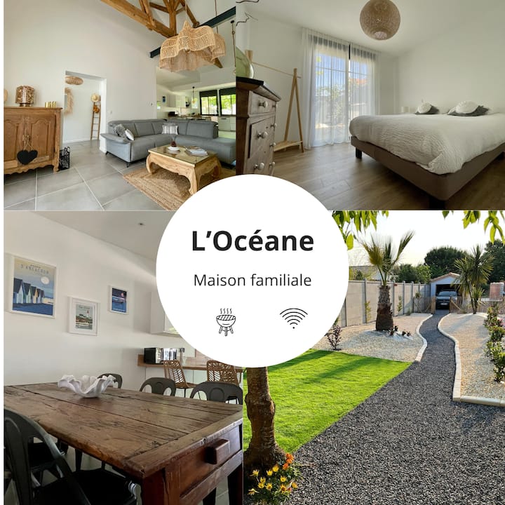 *L'océane* Maison Climatisée Jardin Privatif - Gujan-Mestras