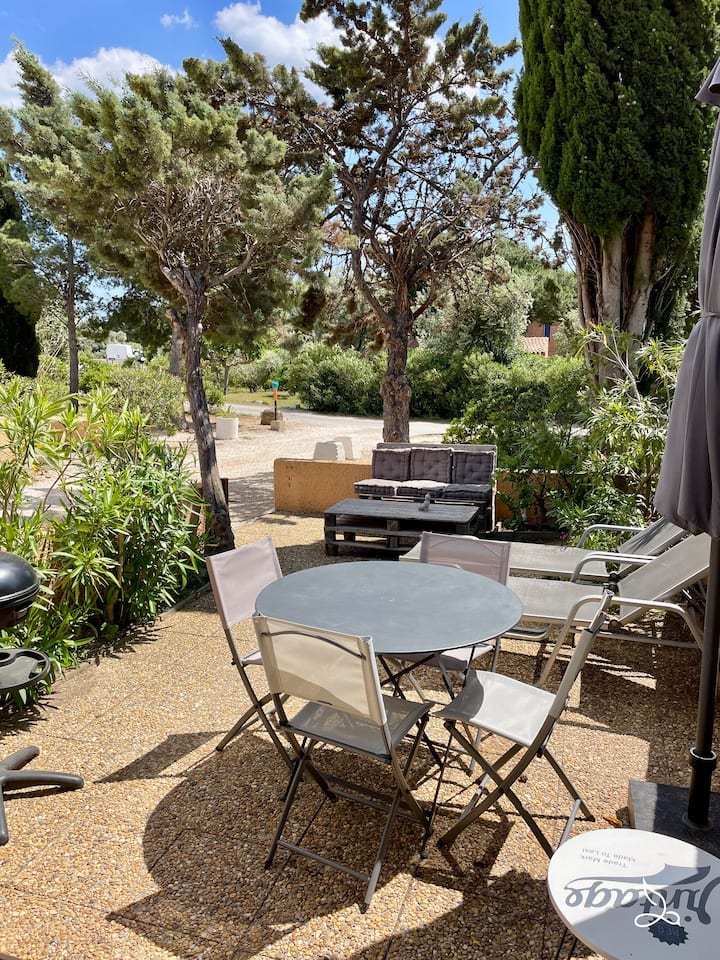 Maison 5pers-clim-piscine-wifi - Fitou