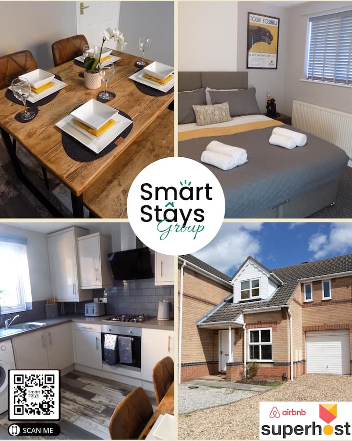 Modern 3 Bed (Sleeps 5) - Lincoln - Parking - Lincoln