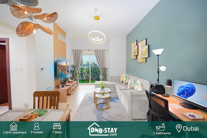 Modern 2bhk Retreat | Sleeps 9 | Pool, Gym, Family - Emiratos Árabes Unidos