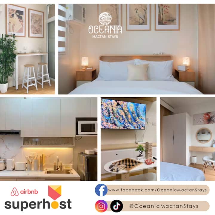 Cozy 1br W/ Balcony Near Mactan Airport- Muji Room - Lapu-Lapu City