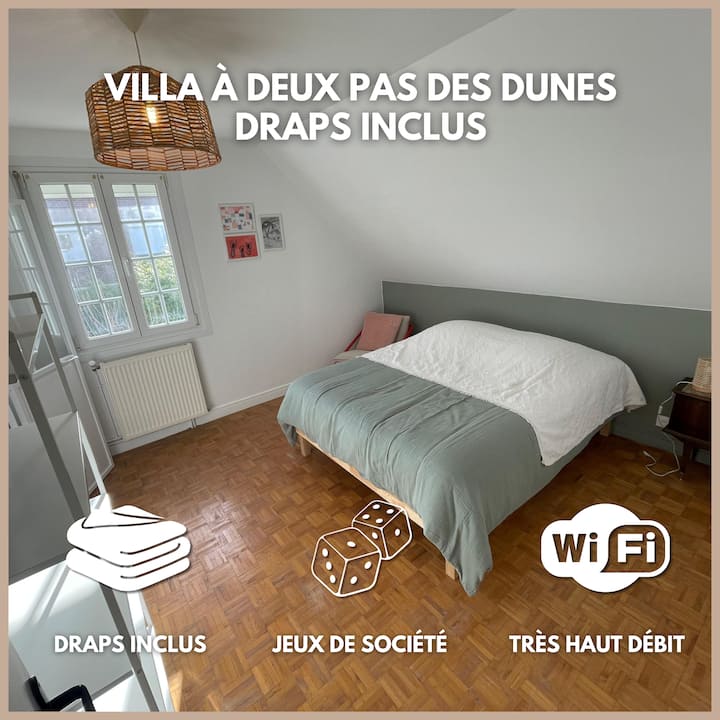 Draps Inclus, Villa Vue Dunes, 2 Pas Du Centre - Le Touquet