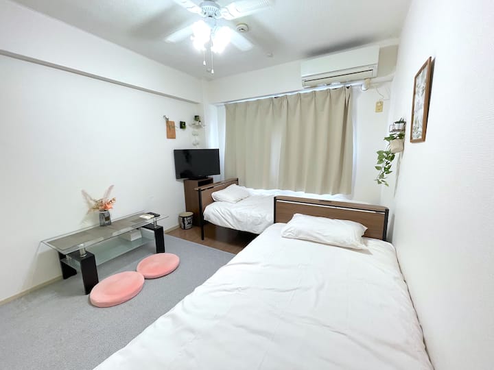 1部屋貸し切り/最大4名/天神まで15分/井尻駅徒歩6分/長期滞在歓迎！セルフチェックイン - Fukuoka