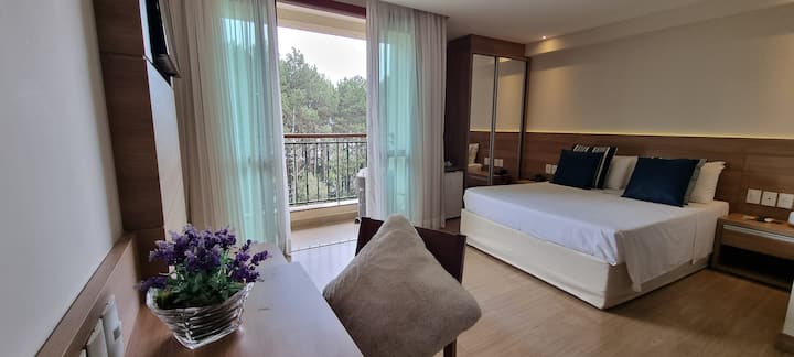 Flat 438 P/ Casais Em Resort Completo,vista Azul - Espírito Santo