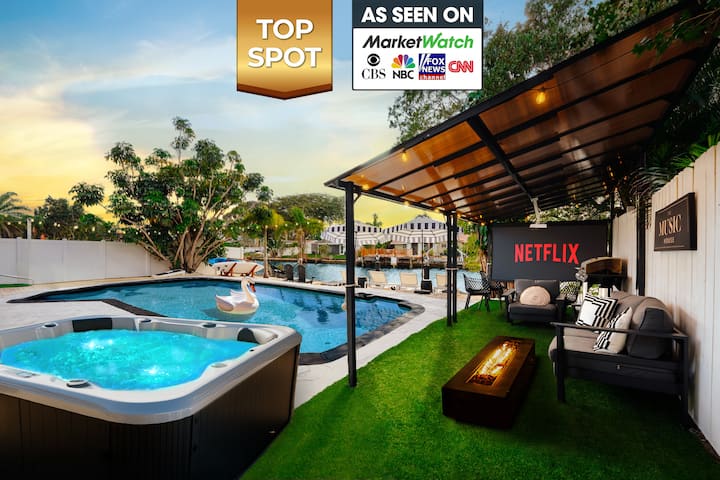 Waterfront W/ Beach Htd Pool Cinema Game-room Spa - Fort Lauderdale, FL