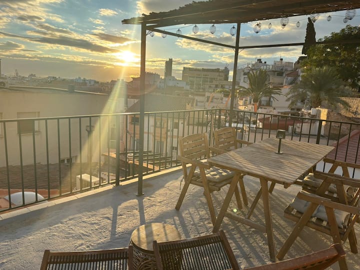 Private Terrace Romantic Sea Castle Views Central - Alicante