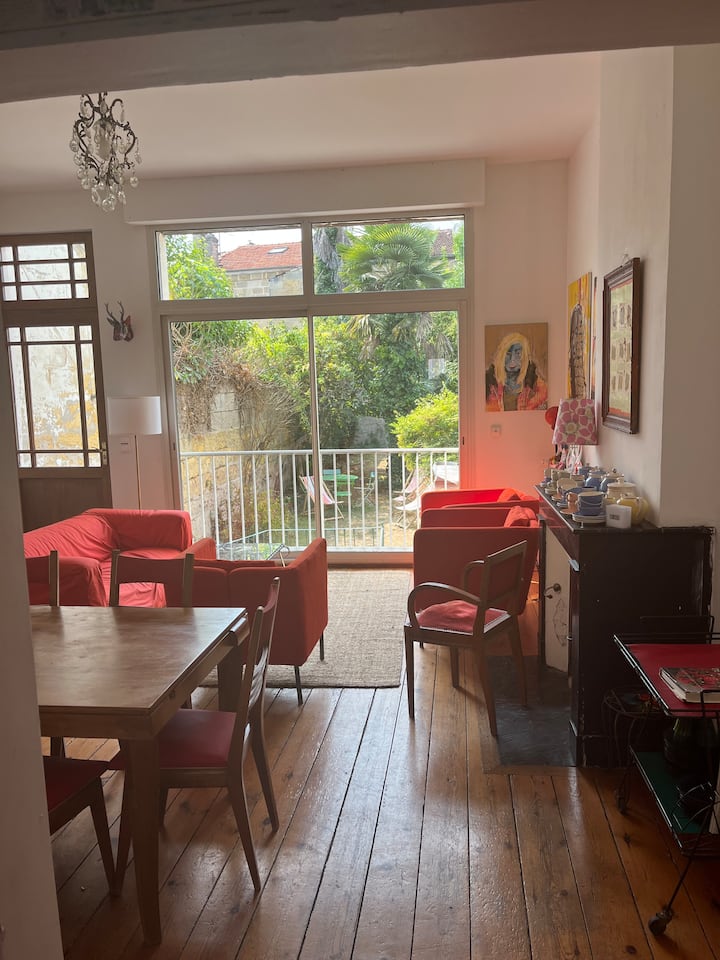 Grande Maison Familiale Vintage Avec Jardin Intime - Bordeaux