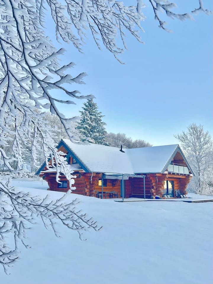 Chalet En Rondins De Bois Avec Son  Spa - Frankreich