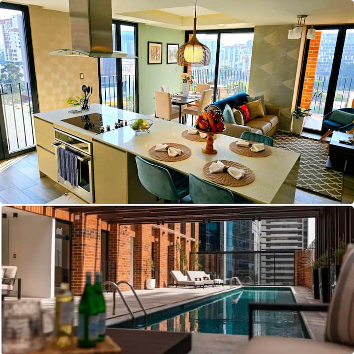 Amazing 4 Volcanoes View From 14th Fl W/pool & Gym - Ciudad de Guatemala