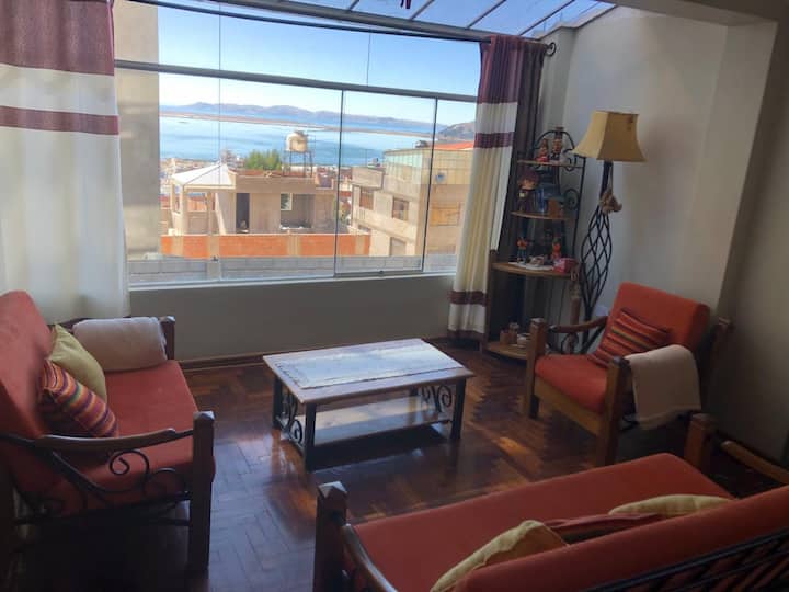 Vista Al Lago Y Ciudad, Amanecer Hermoso 6 Persona - Puno