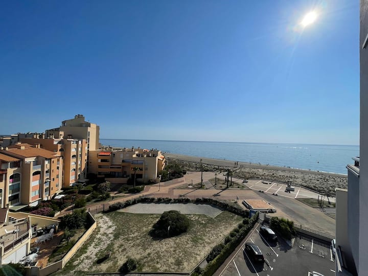 Face Plage T2 Mer Pour 4 Pers Wifi Parking ! Linge - Le Barcarès