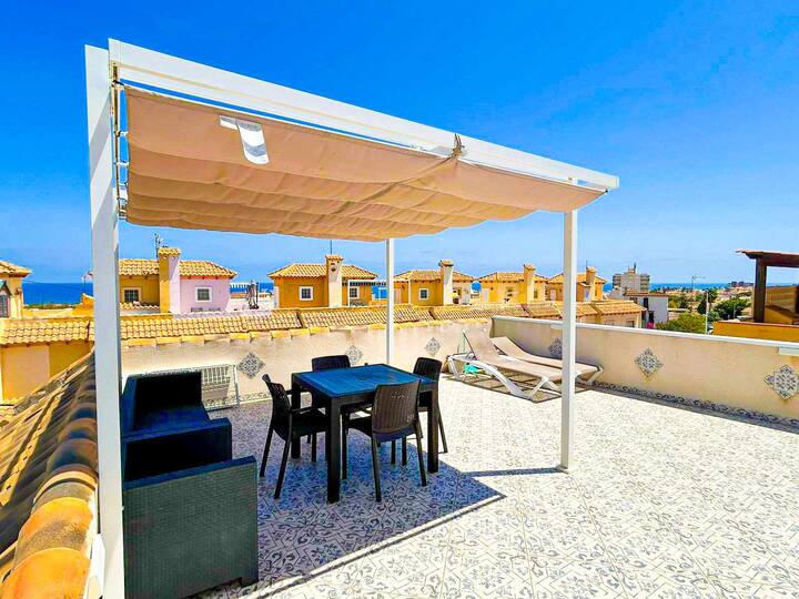 Renovated Apartment Private Roof Terrace Sea View - Torrevieja