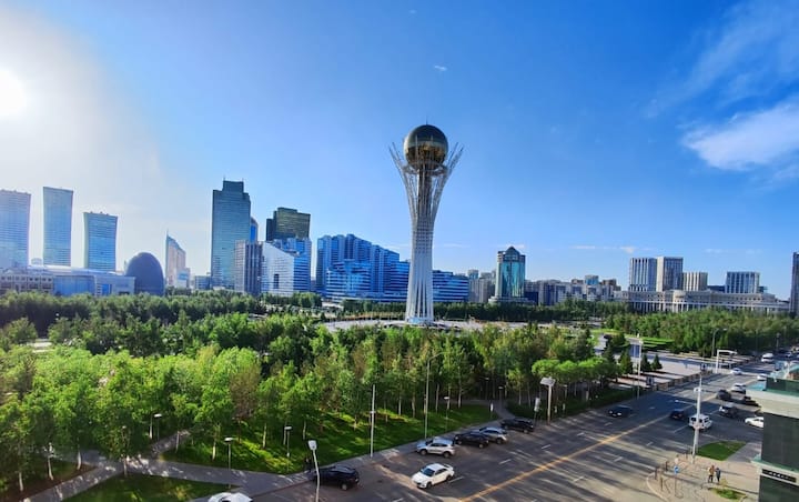 36.3-х кв.3 кровати, диван,2 санузла, шикарный вид - Astana