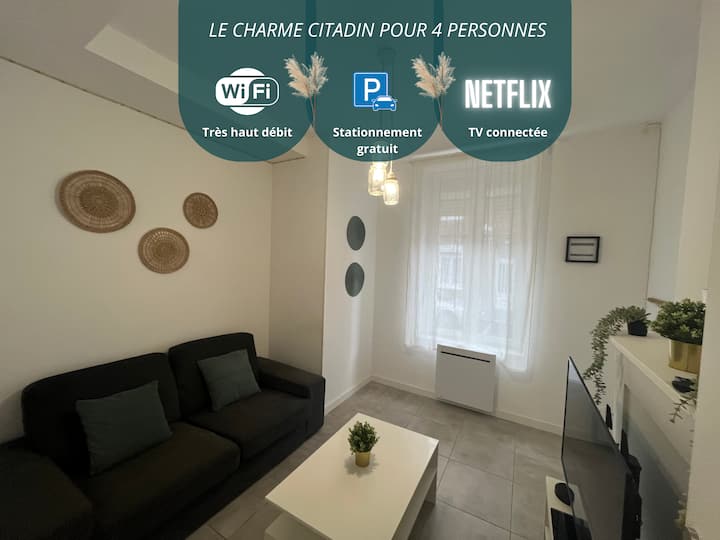 Le Charme Citadin 55m² 4 Personnes Avec Extérieur - Valenciennes