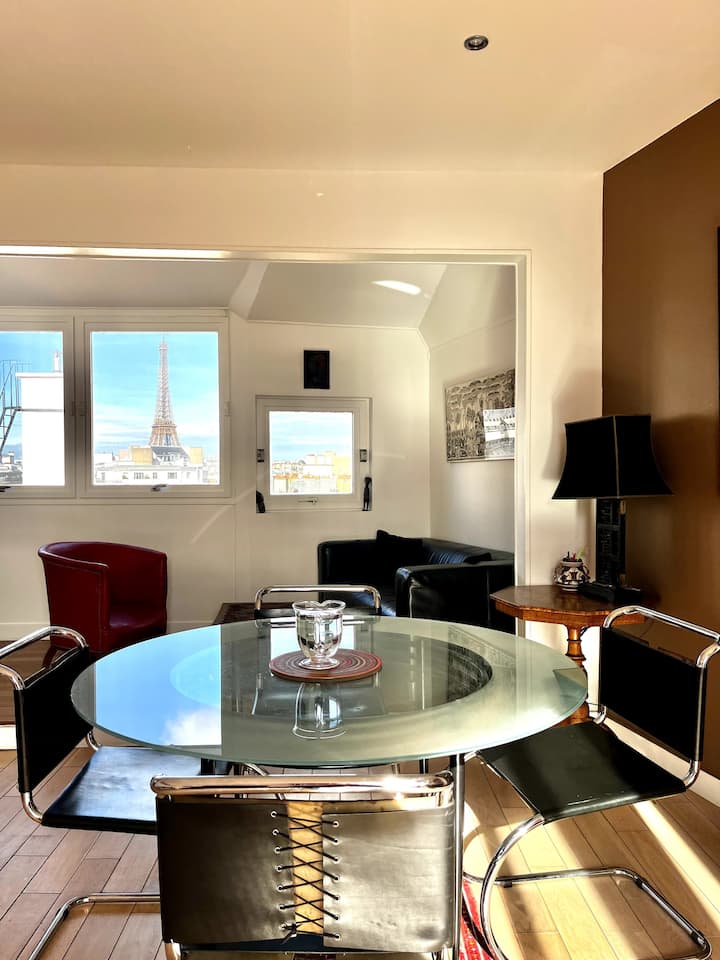 Duplex Spacieux Vue Tour Eiffel - Paris