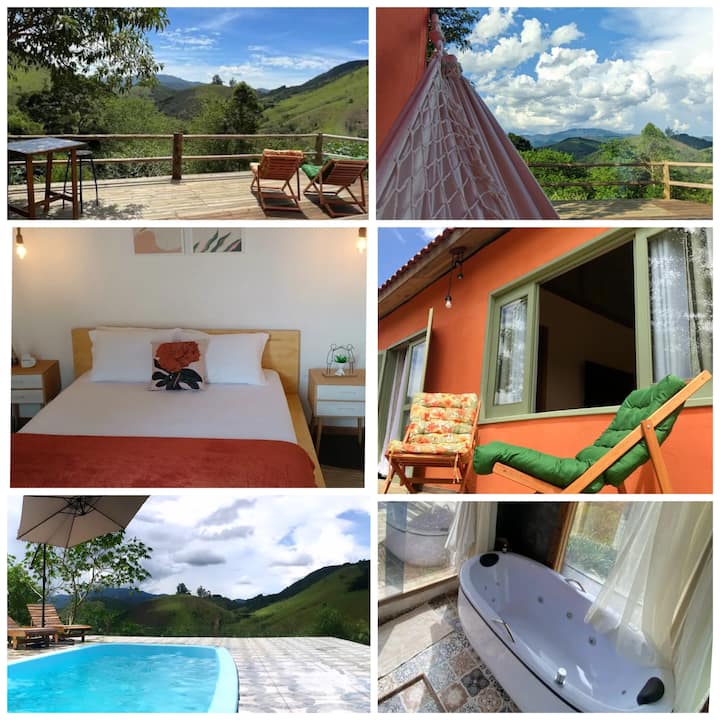 Chalé Romântico, Piscina- São Francisco Xavier - Brésil