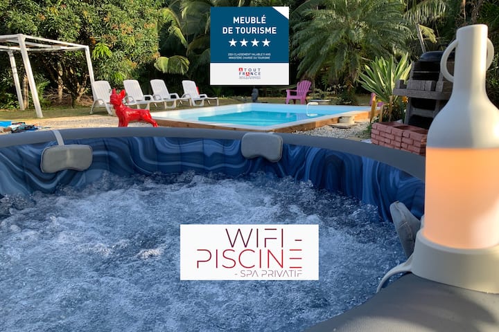 Suite Lagoon Climatisée Avec Piscine, Spa Privatif - Martinique