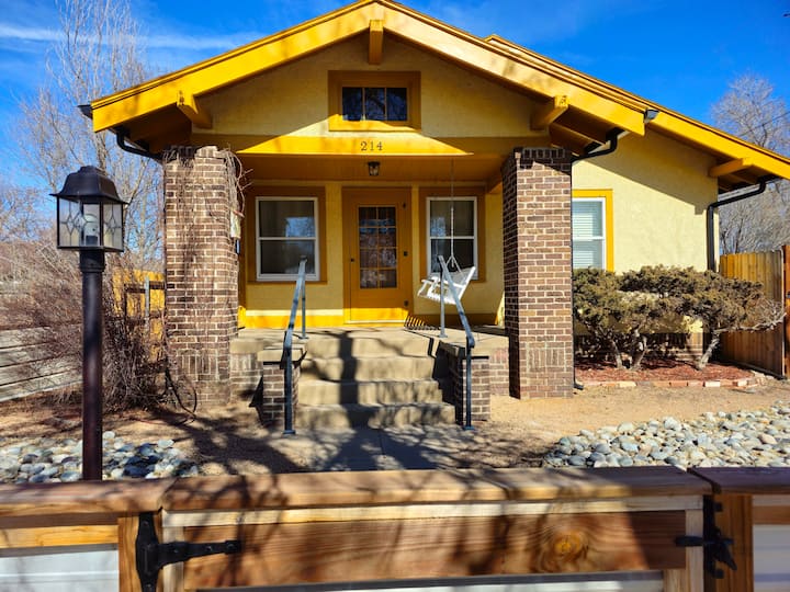 Victorian Two Queen House - Brick Fireplace - Yard - Colorado Springs, CO
