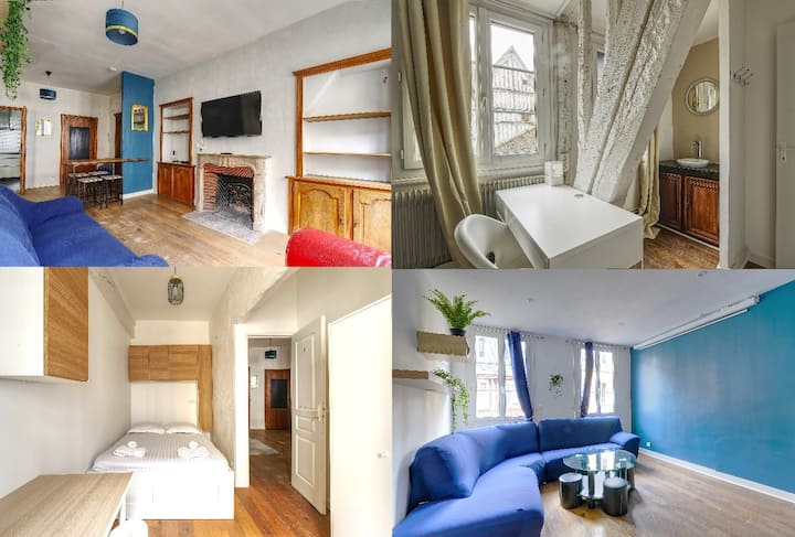 2 Appartements Mitoyens - 8 Chambres- Idéal Groupe - Rouen