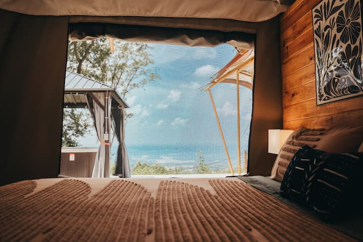 Luxury Safari Tent Near Top Rated Waterfall & Park - 테네시