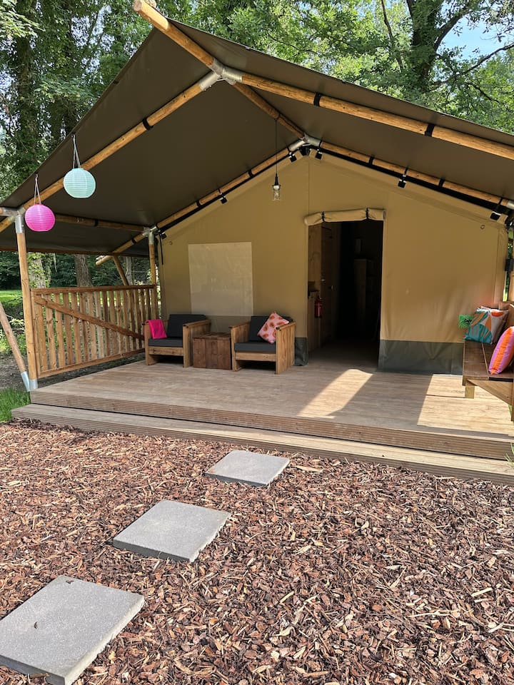 Camping De Boskant - Tente Safari 4p Sanitaires - Lanaken
