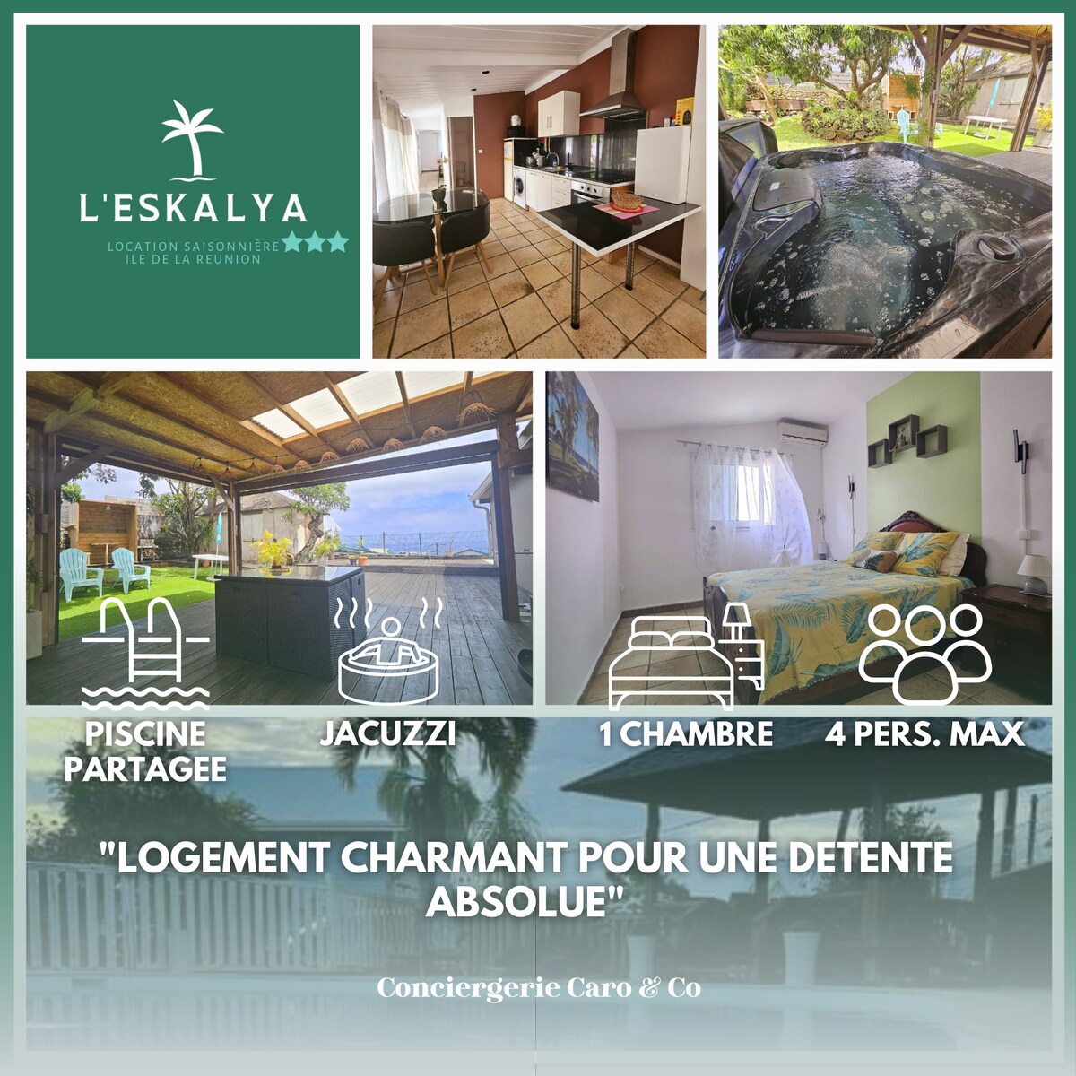 L'Eskalya 3* with jacuzzi and shared pool - Villas for Rent in Saint ...