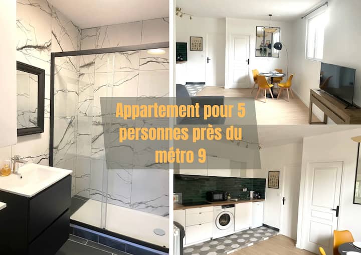 #7 Appartement Pour 5 Personnes Près Du Métro L9 - Les Lilas
