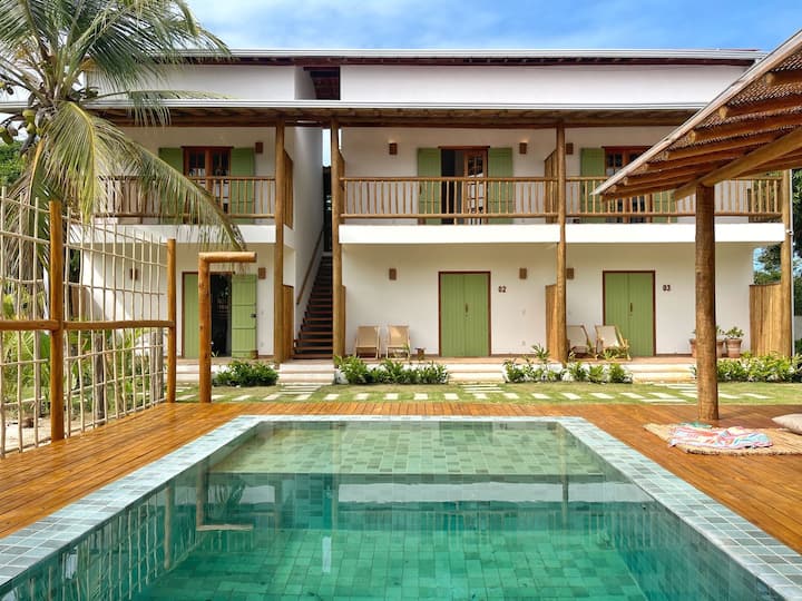 Suítes Há 400m Do Mar. Wi-fi, Piscina E Cozinha - Prado
