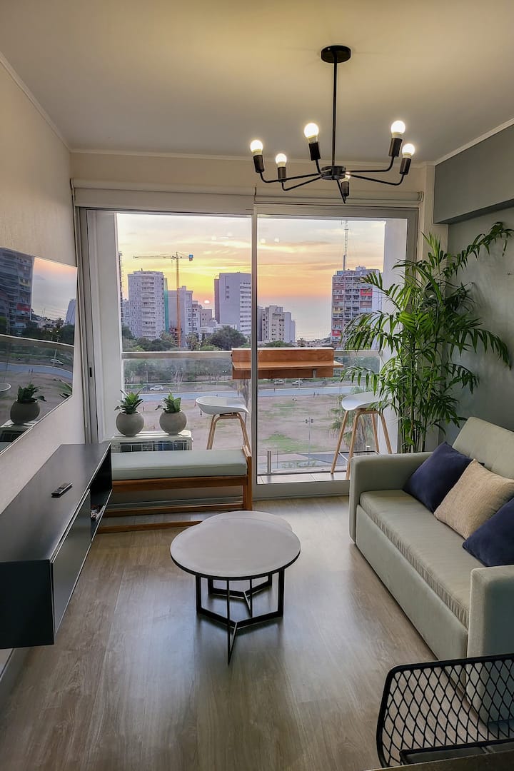 Apartamento Balcón Bar Vista Mar Barranco Centrico - Perú