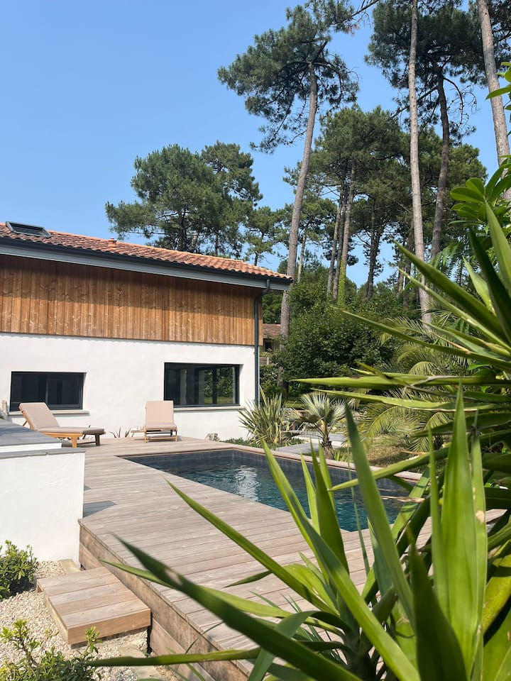 Villa L'agréou Avec Piscine, Plage, Surf, Golf - Seignosse