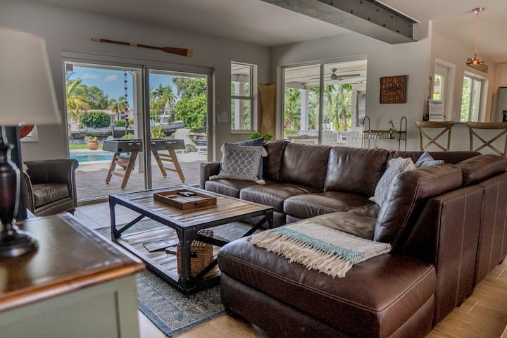 Waterfront 280ft! Private Pool/ Island Breezes - Pompano Beach, FL